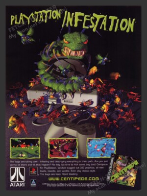 Centipede Playstation Infestation 1990s Video Game Print Advertisement ...