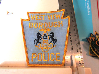 Vintage West View Borough Police PA Pennsylvania patch 4.25" tall ...
