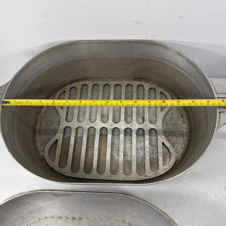 Vintage Magnalite 4267-P Sidney -0- Wagner Ware Oval Turkey Roaster ...