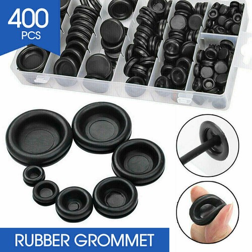 400 Pcs Fastener Kit Auto Rubber Grommet Assortment Set Blanking 7 ...