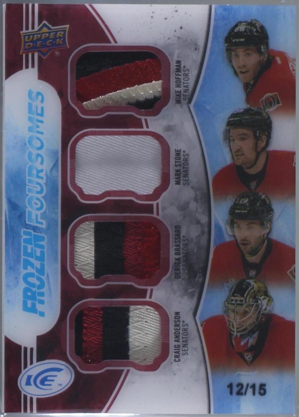 2017-18 Upper Deck Ice - Frozen Foursomes Mark Stone, Craig Anderson ...