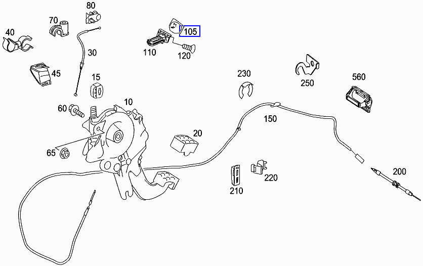 Mercedes W164 W251 Parking Brake Release Handle Grip A2514270120 New ...