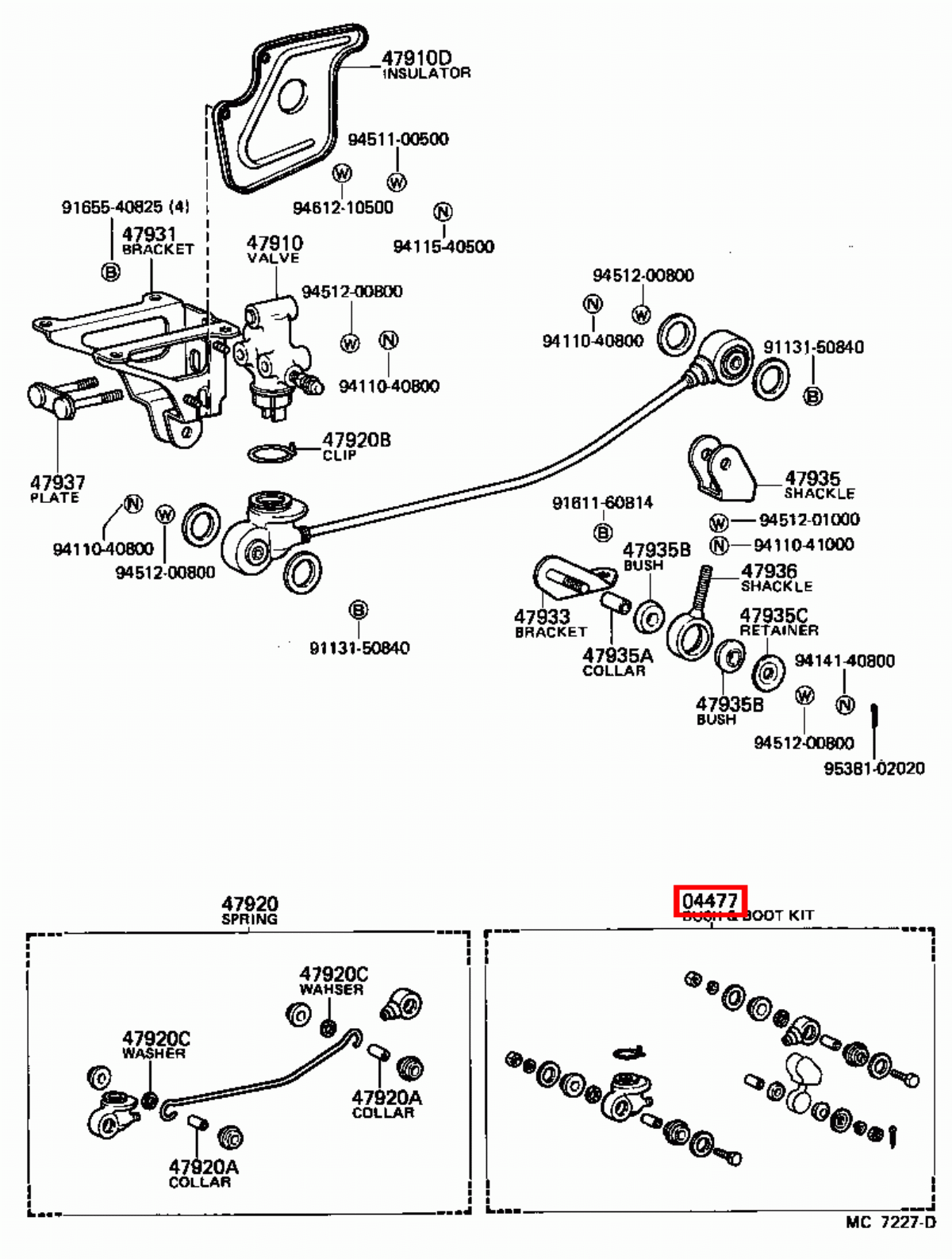 Genuine Coaster HZB40 HZB30 HDB50 1HD 1HZ Brake Load Proportioning ...