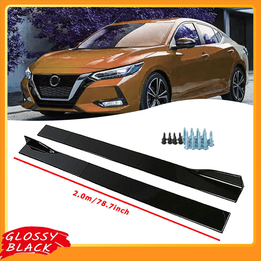 Side Skirt Extension Lip Splitters Rocker Panel For Nissan Sentra SL SV ...
