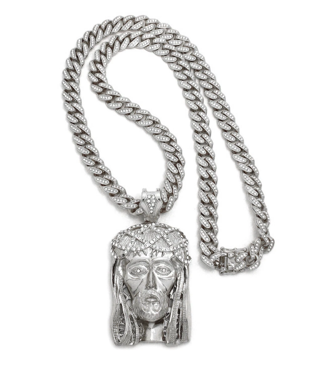 Jesus Piece Chain Silver