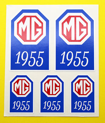 MG 1955-1962 MGA MAGNETTE ZA ZB Year Date stickers decals INSIDE GLASS ...