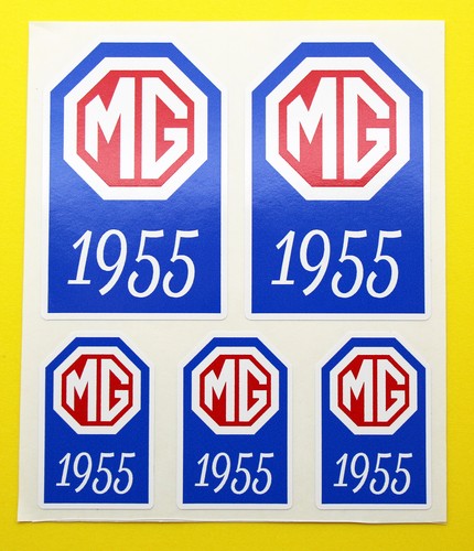 MG 1955-1962 MGA MAGNETTE ZA ZB Year Date stickers decals INSIDE GLASS ...