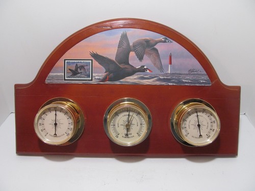Springfield USDOI Duck Stamp Surf Scoter Thermometer, Barometer ...