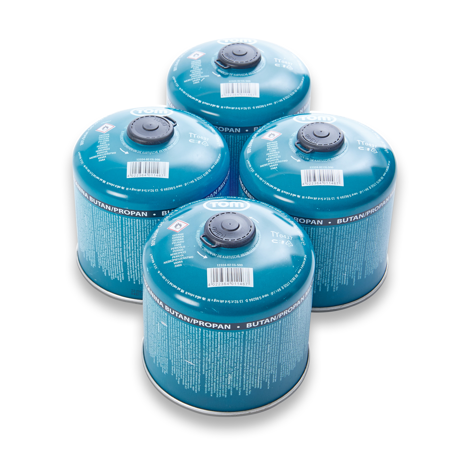 Camping Propan Butan Gas 500g Set Kartusche Schraub Ventil Kartuschen ...