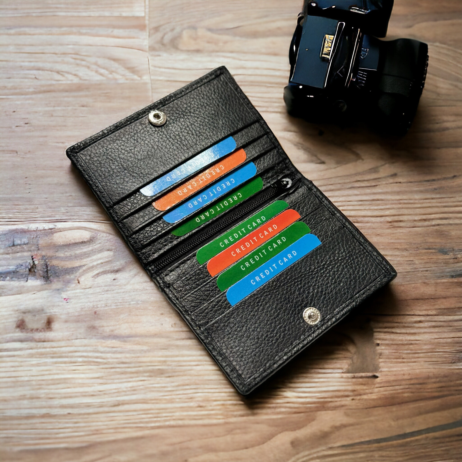 Slim Thin Mens Genuine Leather Bifold ID Window Wallet Credit Card ...