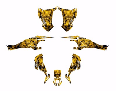 CAN AM DS 450 graphics ds450 sticker kit 9500 Yellow Flaming Zombie ...