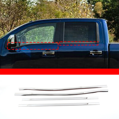 Chrome Steel Exterior Window Lower Trim Strip Molding Kit For Nissan ...