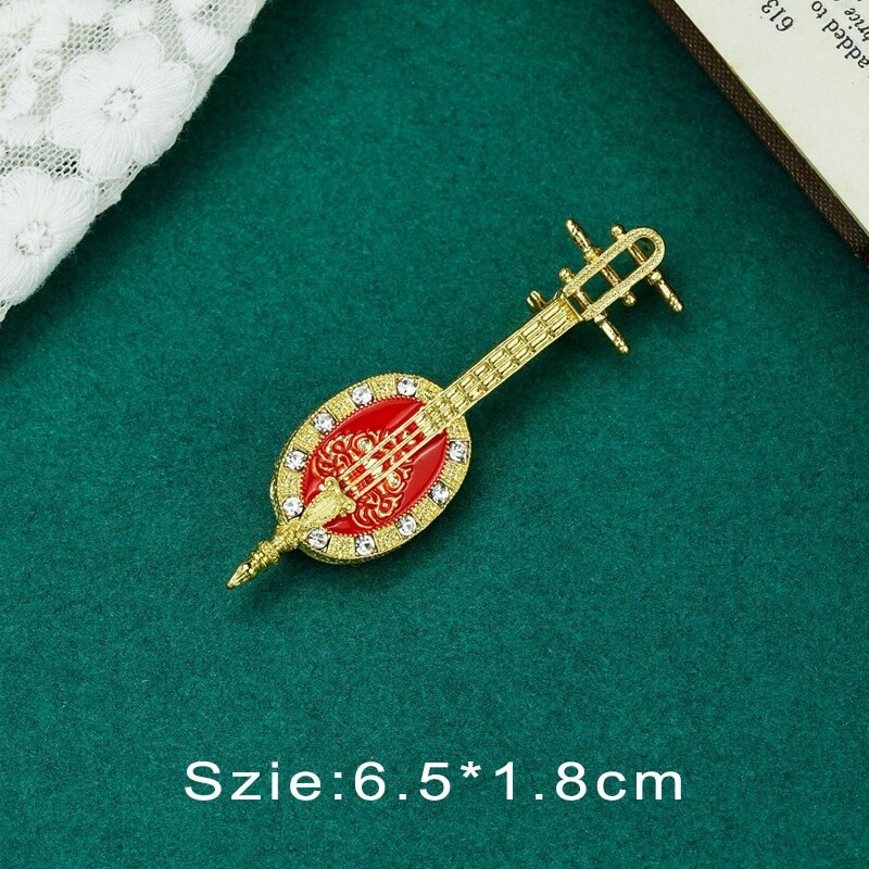 Vintage Palace Plant Flower Baroque Brooch Red Enamel Pearl Brooch Pin ...