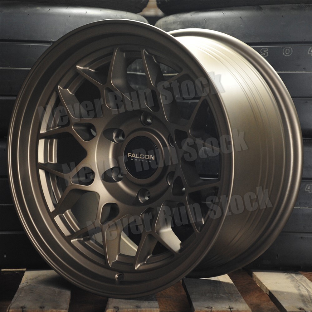 FALCON TX3 EVO 6x139.7 6x5.5 17x9 -12 OFFSET MATTE BRONZE MESH TRUCK 4 ...