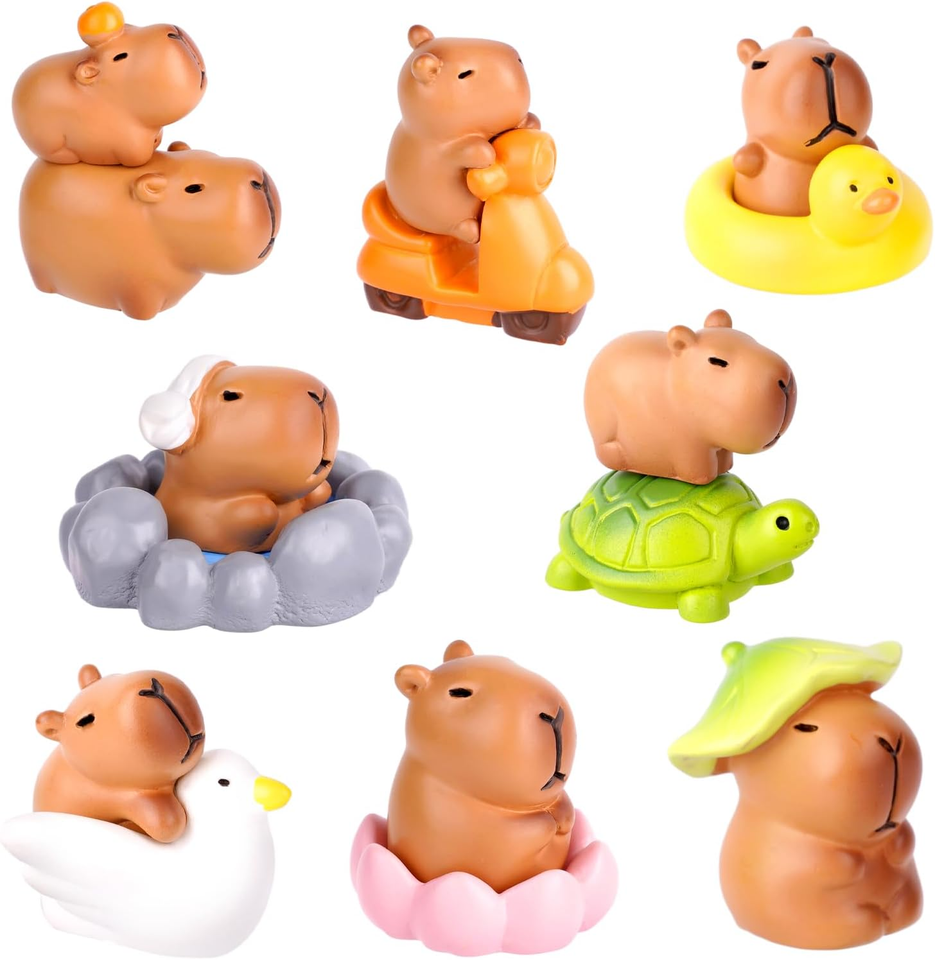 13Pcs Mini Resin Capybara Figurines Set – Tiny Resin Capybara, Mini ...