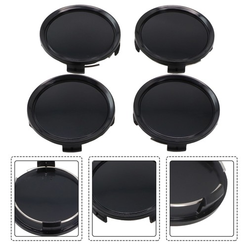 Hubcap Wheels Center Cap Black Car Cover Easy Installation Kit Part Set ...
