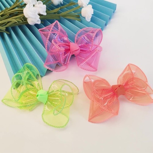 Waterproof Jelly Bows Fashion Hairclip Headwear Swim Pool Hair Bows ...