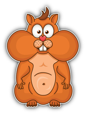 Funny Hamster Car Bumper Sticker Decal 4'' x 5'' | eBay