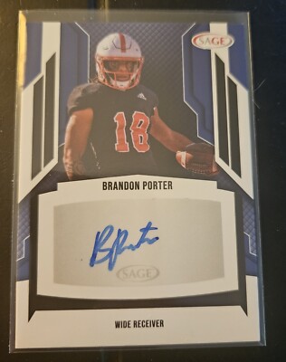 2024 Sage Brandon Porter Rookie Autograph Chiefs | eBay