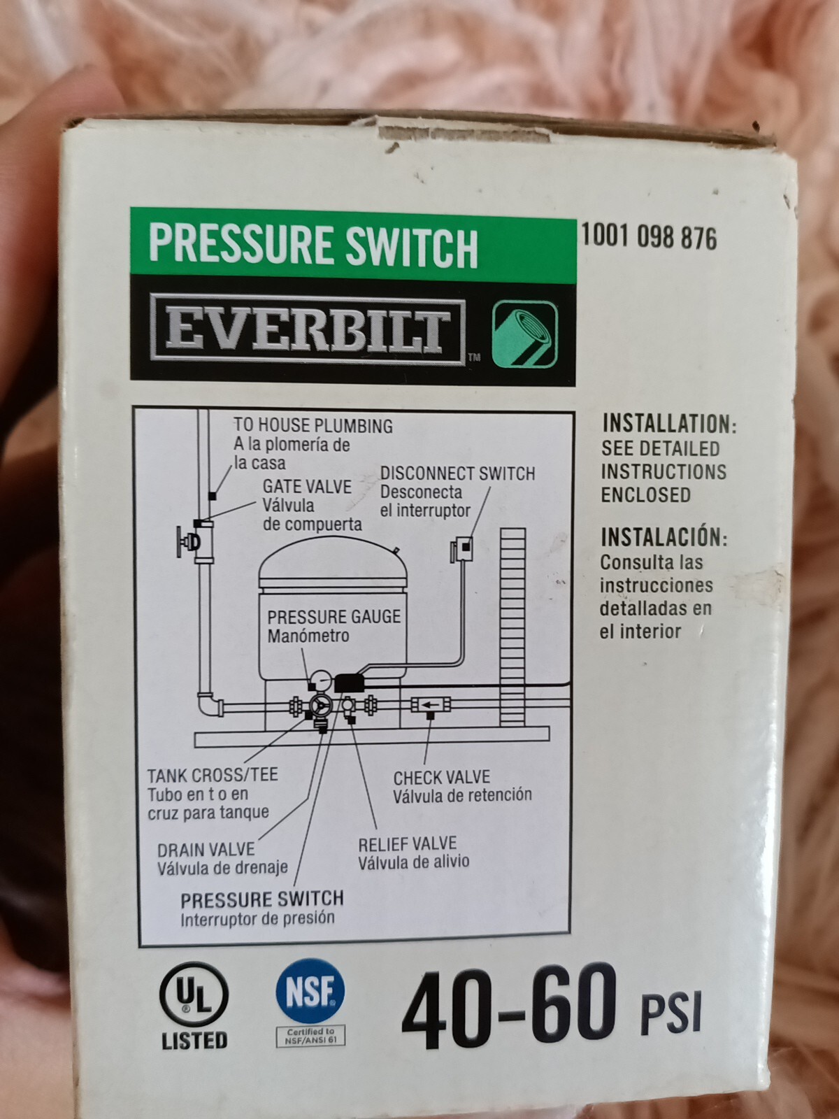 Everbilt EBPS4060 40/60 Pressure Switch for Well PUMPS S202 for sale ...