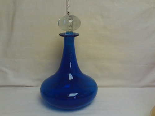 Vintage Blenko 7415 TURQUOISE Decanter W/STOPPER | eBay