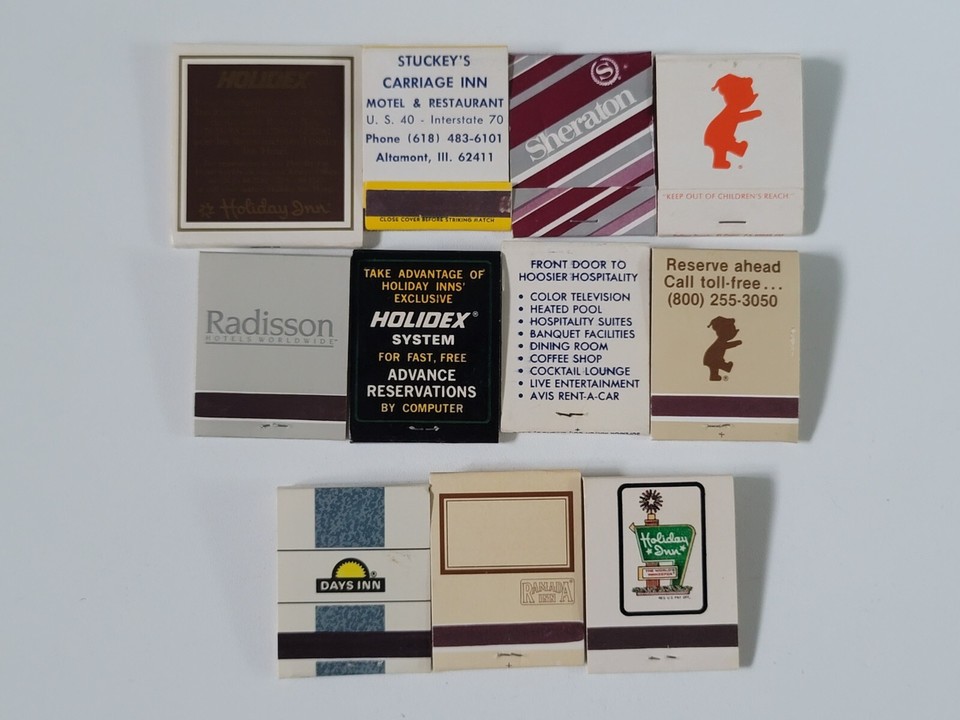 Vintage US Hotels Matchbooks Matches Lot of 11 Holiday Inn Radisson ...
