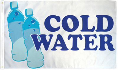 Cold Water Flag 3x5ft Cold Water Banner Sign Concessions Drink Service ...