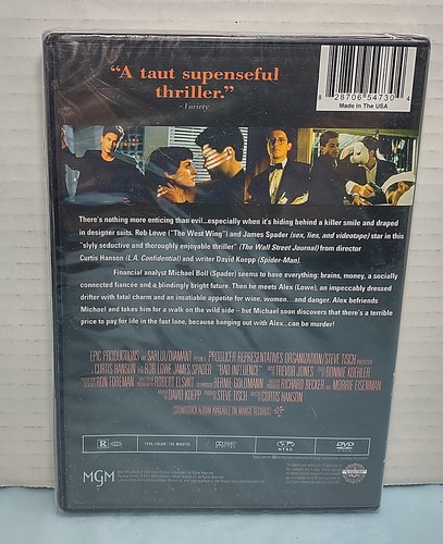 😈 NEW Bad Influence DVD Movie Rob Lowe James Spader | eBay