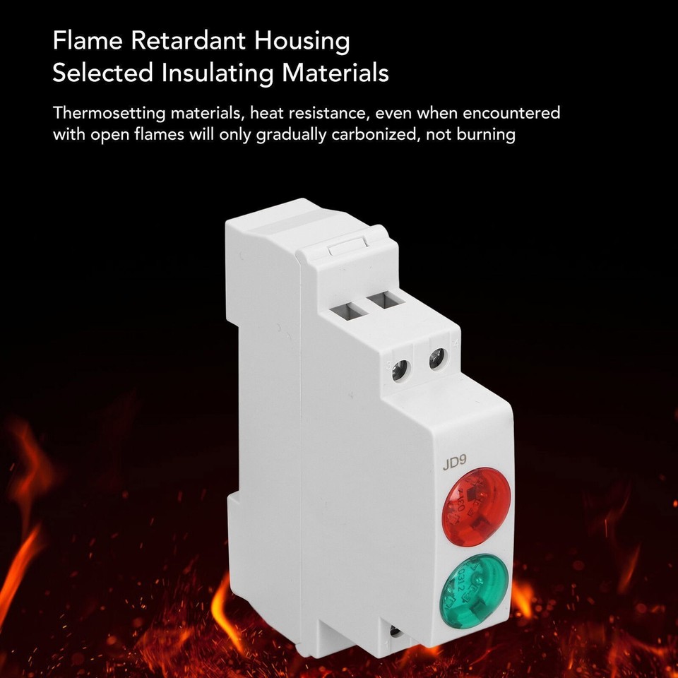 DIN Rail Signal Lamp Red Green Dual Lights Rail Type LED Indicator ...