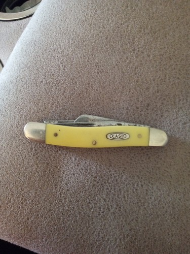 Case XX (3318 ) 3 Bladed Knife, Yellow Handle ( Used ) | eBay