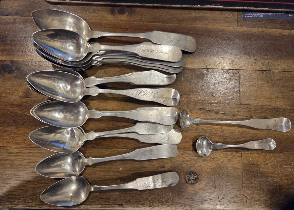 Twenty (20) Coin Silver Spoons Various Sizes - 277 grams | eBay