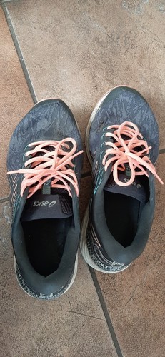 Asics Gel-Cumulus Flytefoam Size 7 Grey Orange Worn Trainers Running ...