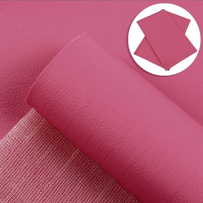 Dark Pink Litchi FAUX LEATHER SHEET 8" x 12" Thin Backing 1085453 | eBay