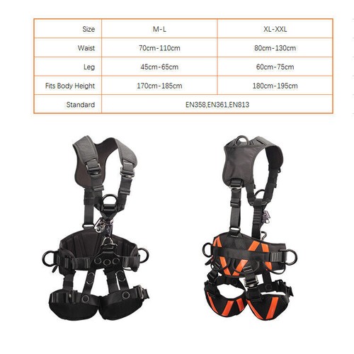 Rescue Full Body Harness Fall Arrest Rope Access Chest Ascender ...