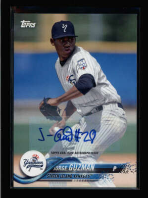 JORGE GUZMAN 2018 TOPPS PRO DEBUT ROOKIE AUTOGRAPH AUTO AX3723 | eBay