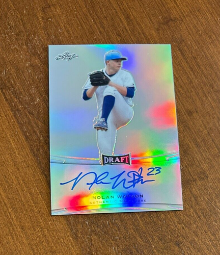 Nolan Watson 2015 Leaf Metal Auto BA-NW1 Kansas City Royals | eBay