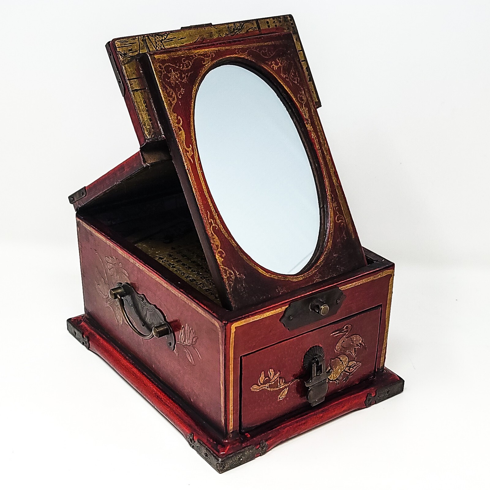 Antique Chinese Makeup Box | Saubhaya Makeup