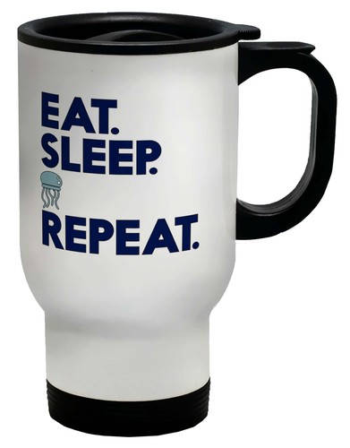 Eat Sleep Jellyfish Travel Mug Ocean Fish Sea Cup Gift | eBay UK