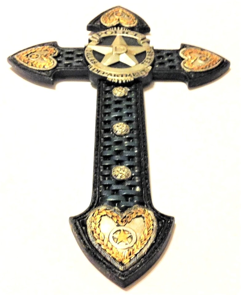 Dallas Police Dept Officer Cross LE Badge New 14x8 3/4 inch Wall ...