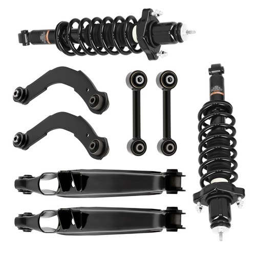 Rear Struts w/ Coil Springs + Upper Lower Control Arms For 2007-12 ...