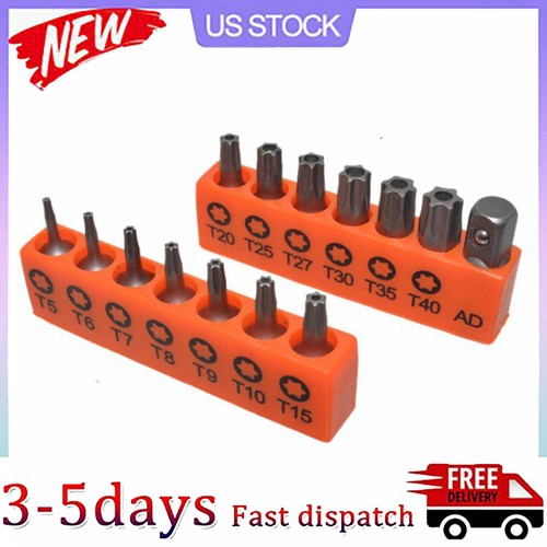 14 Torx Bit Set Torq Hex Star Spanner Tri Wing Screwdriver Tamper Proof ...