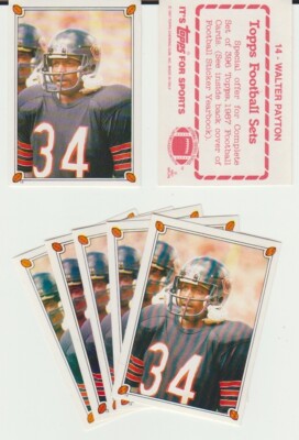 Walter Payton, 1987 Topps Stickers #14, Chicago Bears, Hall of Fame | eBay