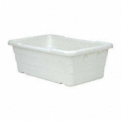 Quantum Storage TUB2516-8 White Cross Stack Tote, 25.1" L x 16" W x 8-1 ...
