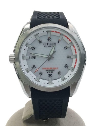 Citizen Titanium Golf Eco Drive Solar Bm7120-01E rubber black ...