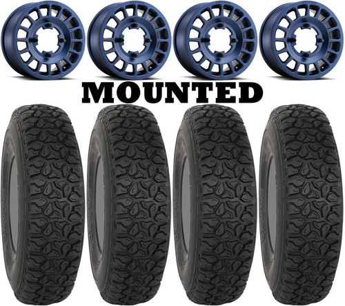 Kit 4 System 3 DX440 Tires 35x10-15 on Method 407 Bead Grip Blue Wheels ...