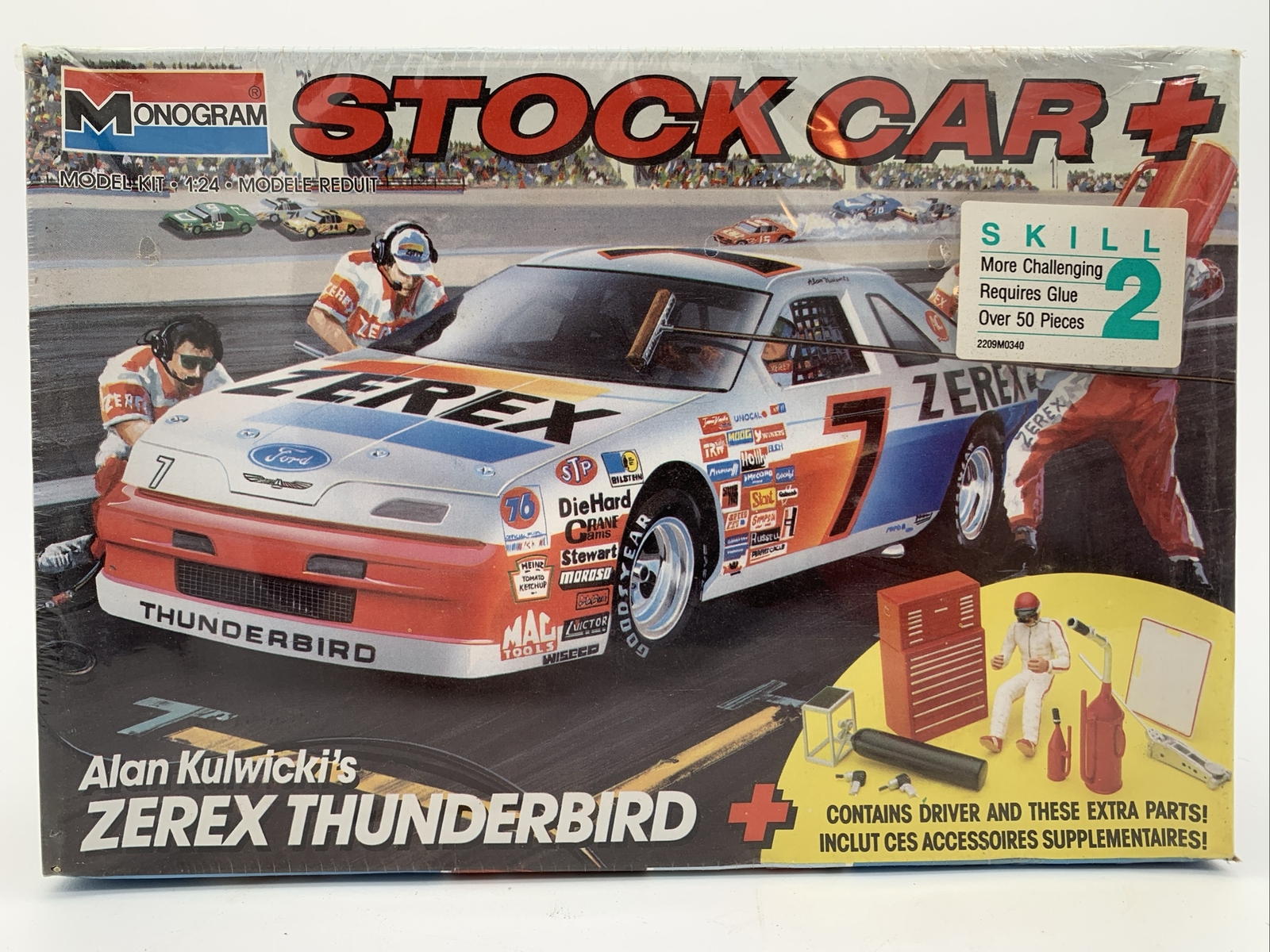 Alan Kulwicki #7 Zerex Thunderbird 1:24 Scale Plastic Model Kit ...