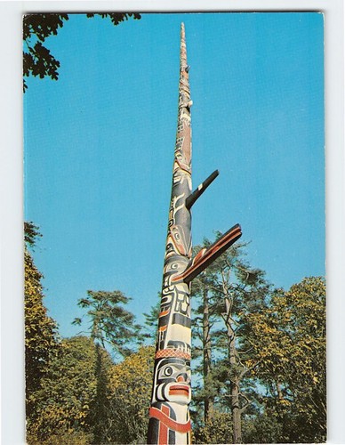Postcard The World's Tallest Totem Pole Victoria BC Canada | eBay UK