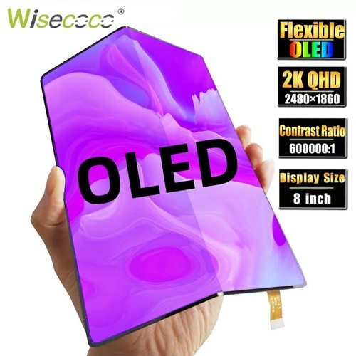 8 Inch 2k Flexible OLED Foldable Display Screen 2480x1860 HDMI For ...