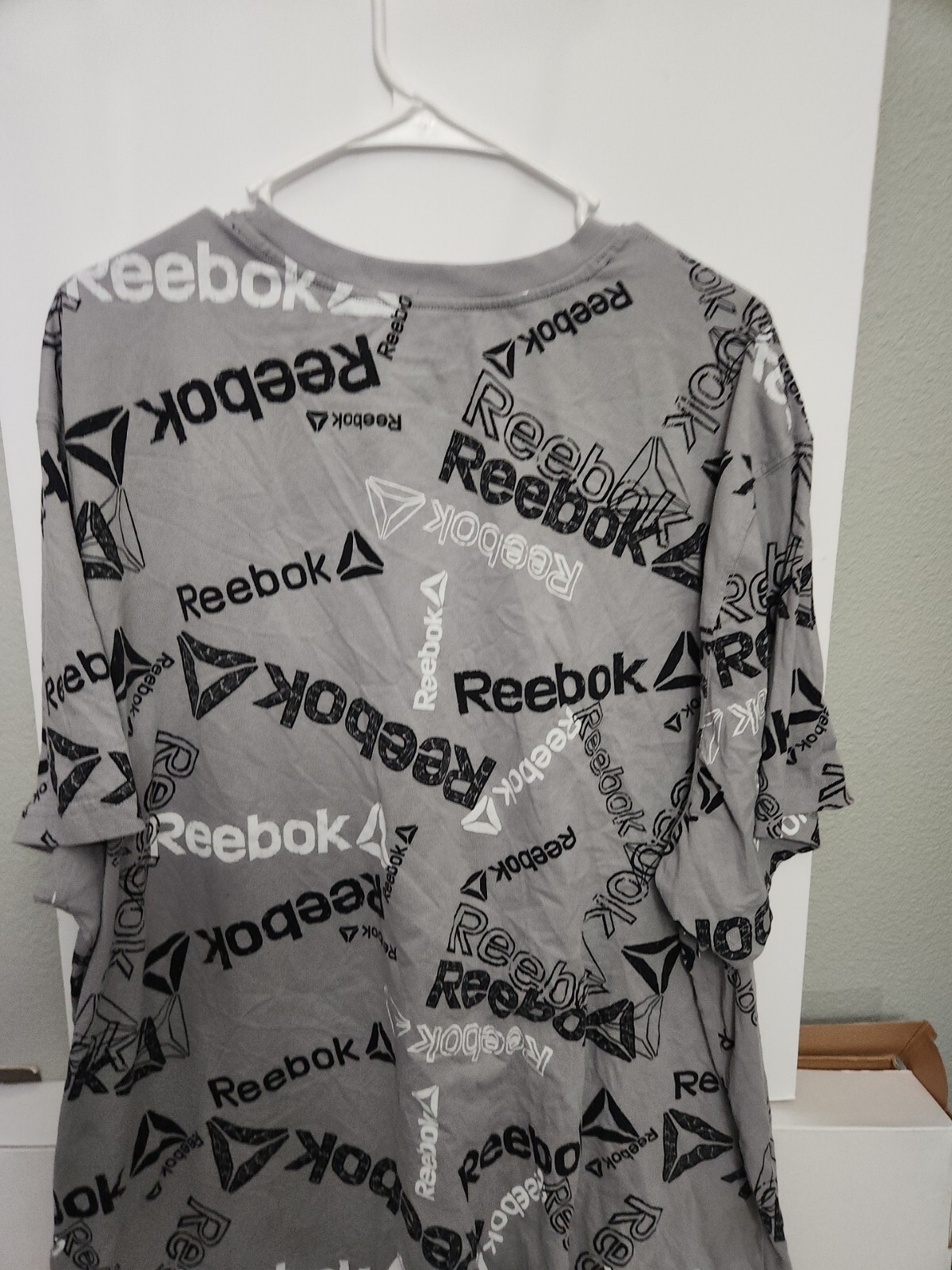Reebok Mens Identity All Over Print Logo T Shirt Size… - Gem