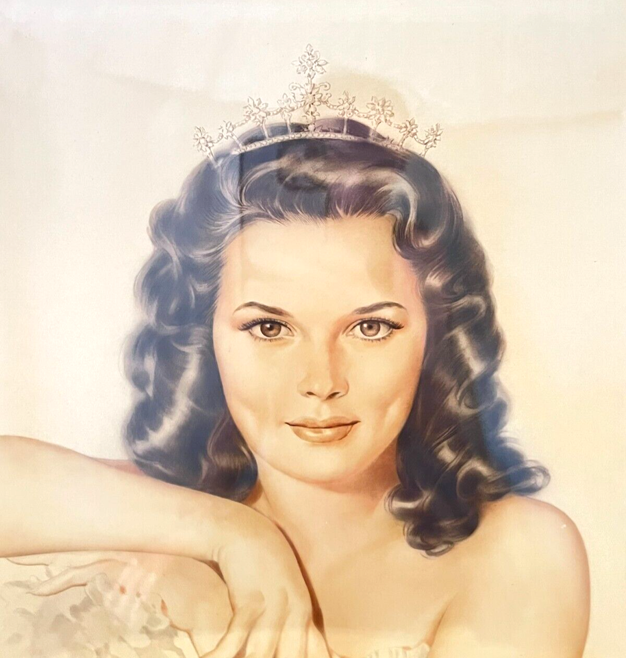 MAGNIFICENT ALBERTO VARGAS WATERCOLOR ON BOARD PAINTING OF MISS ALICE ...